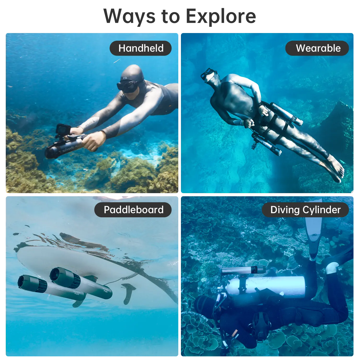 Subnado Underwater Scooter Plus | High-Power Performance Sea Scooter ...